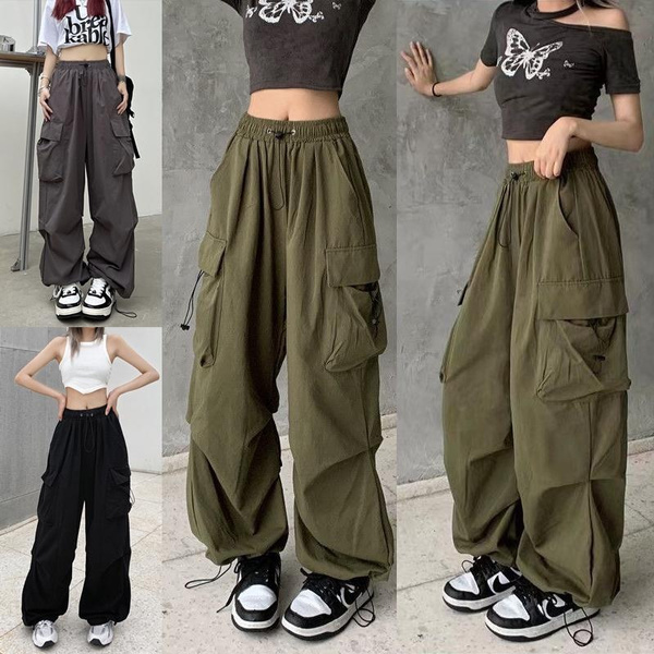 Trendy Women Elastic High Waist Drawstring Long Pants Comfortable Solid