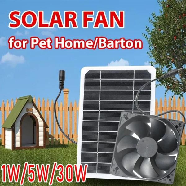 Portable Solar Panel Fan Set Solar Exhaust Fan 12V Solar Charger ...