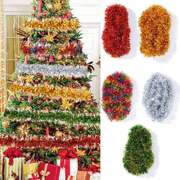1/2/4Pcs 2M Tinsel Garland Glitter Halloween Christmas Wedding Birthday ...