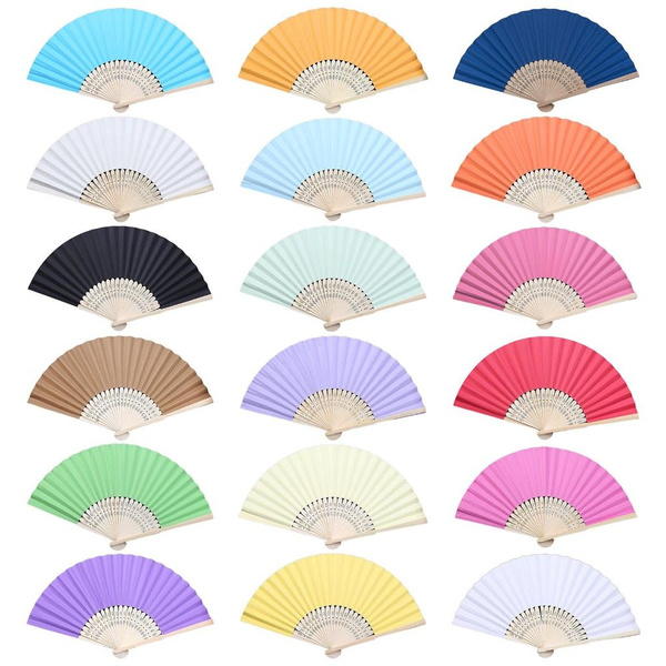 Handheld Fan Blank DIY Paper Bamboo Folding Fans for Practice Painting ...