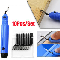 Hand Metal Deburring Tool Kit Router Bit Rotary Deburr Blades Precision ...
