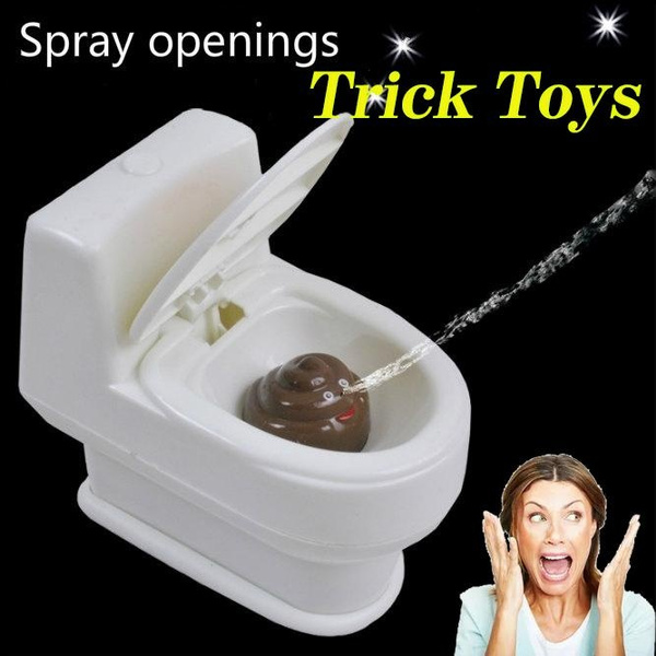Tricky Toys Mini Water Squirt Doll Water Jet Toilet Tricky Toilet Spoof Toysboy Water Spray ...