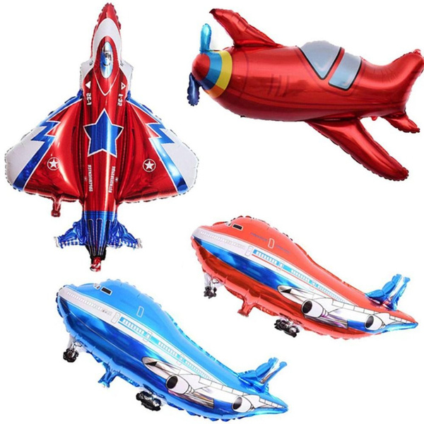 Fighter Aircraft Airplane Balloons Large Birthday Party Decorations ...