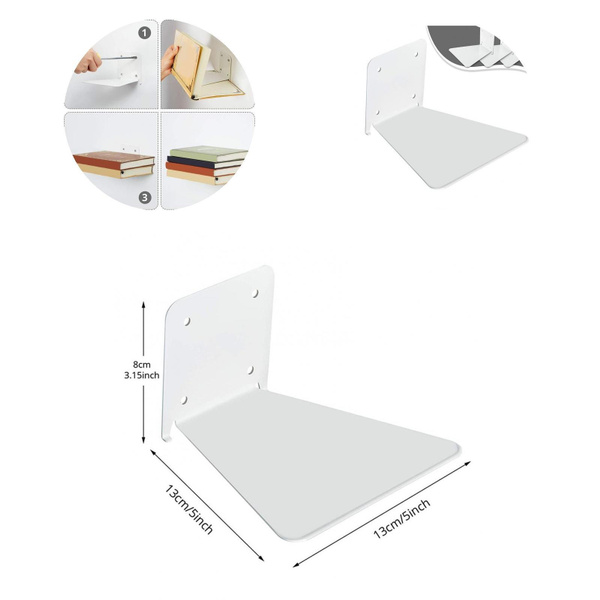 Iron Floating Bookshelf Floating Wall Bookshelf 3pcs Floating Wall ...