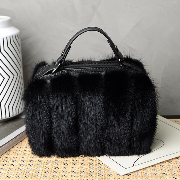Luxury Real Mink Fur Handbag Women Winter Bag Crossbody Bag | Wish