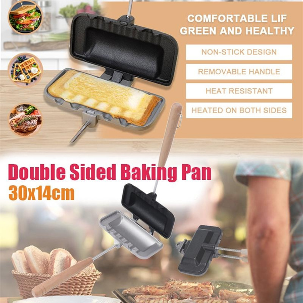 Double-Sided Sandwiches Toaster Frying Pan SandwichesMaker Pan Non ...