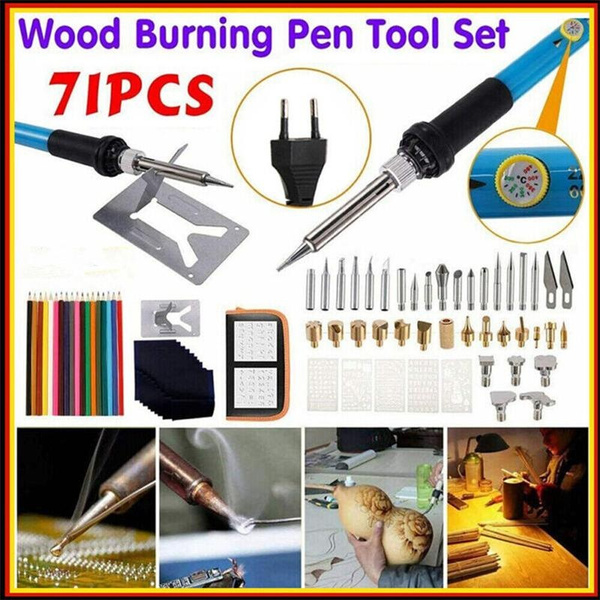 71 in 1 Wood Burning Pyrography Kit Painting Attachments Tips Wooden ...