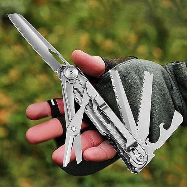 9-in-1 Multi Tool, Pocket Knife, Multitool Folding Knife for Camping ...