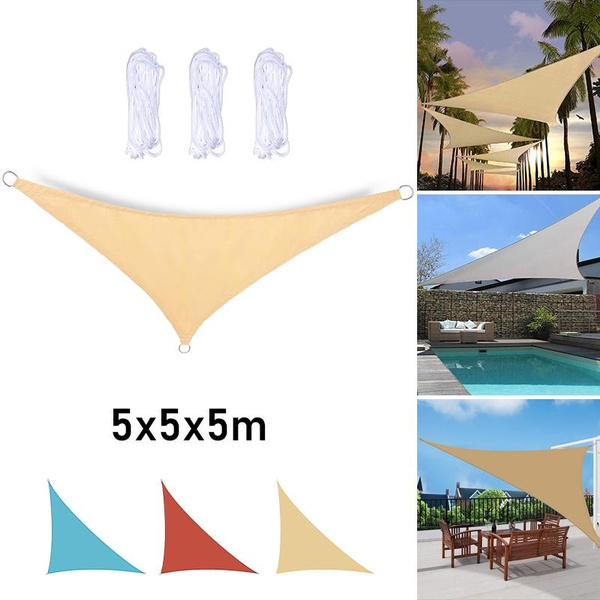 Triangle Sun Shade Sail Canopy Outdoor Garden Patio Awning Rain Cover ...