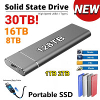New Portable SSD 1TB 2TB 8TB 16TB 30TB 60TB 128TB External Solid State ...
