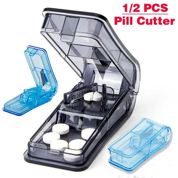 1/2Pcs Pill Cutter Medicine Box Pill Cutting Splitter Drugs Tablet ...