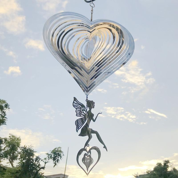 Fairy Wind Spinner Garden Wind Chimes Hanging Decorations Outdoor ...