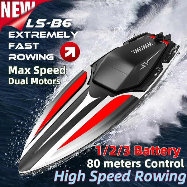 LSRC-B6 Racing Boat High Speed 2.4G RC SpeedBoat Yacht Children Rowing ...