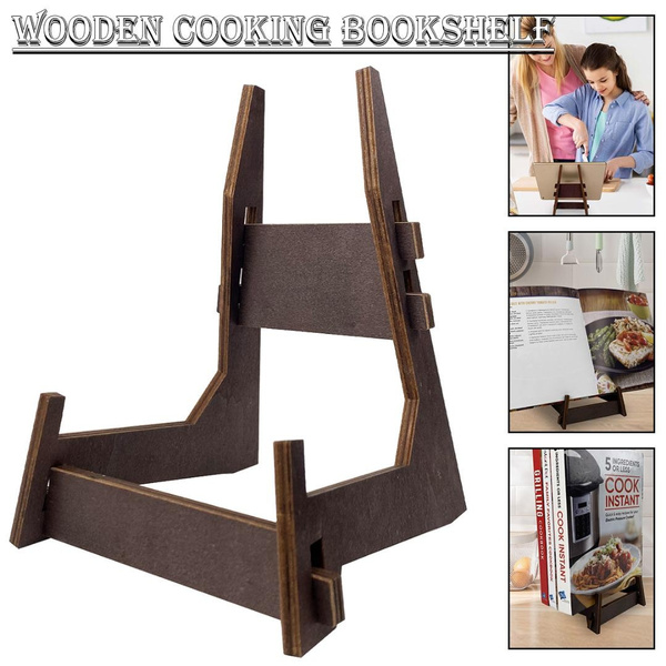 New Portable Wooden Cookbook Stands Recipe Book Holder Display Stand ...