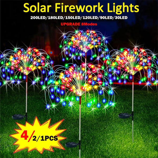 Upgeade 200LED/150LED/120LED/90LED/30LED Solar Fireworks Lights ...