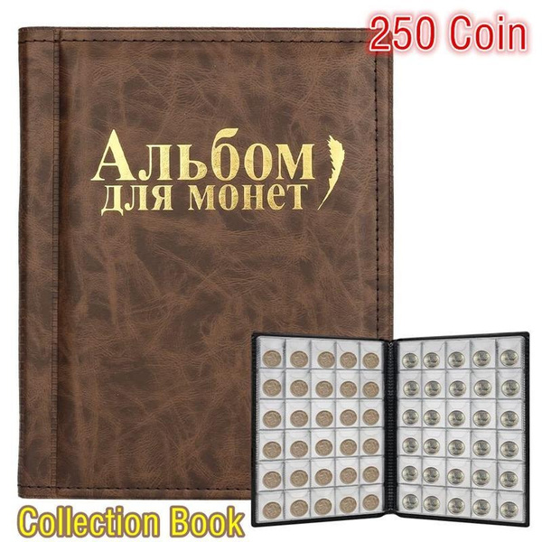 10 Pages Coin Album Coin Collector 250 Pockets For Coins Storage Coin ...