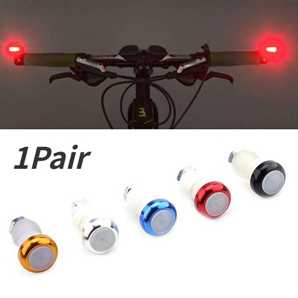 1Pair Bike Handlebar Light Bicycle Cycling Turn Signal LED Handlebar ...