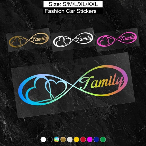 1PC Love Family Reflective Car Stickers Automotive Motorcycle Trucks ...
