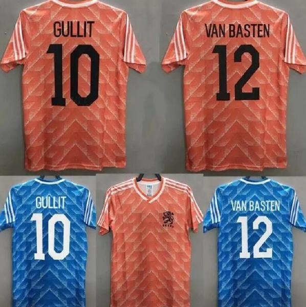 S Xxl 1988 Retro Home Away Jersey Football Ruud Gullit Van Basten Shirts Football Shirt Wish