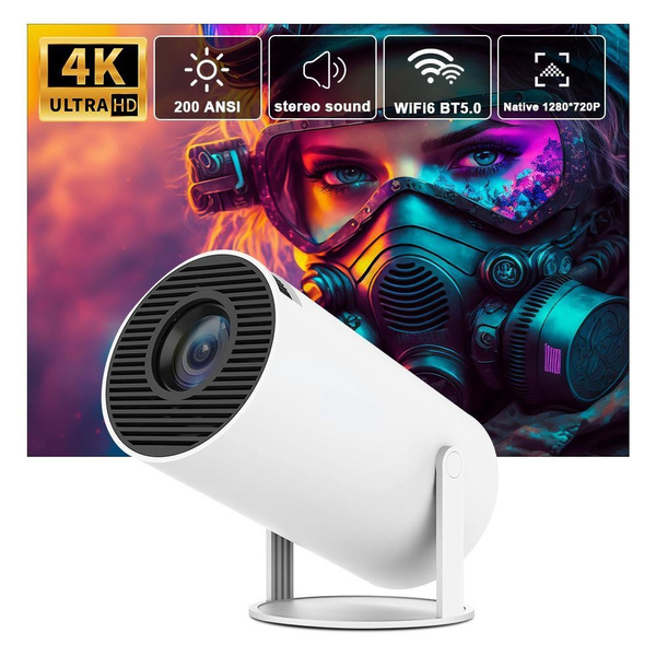 HY300 Dual Wifi 6 BT 5.0 Smart 720P Projector Android 11 1GB 8GB Home ...