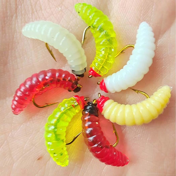 5/10/15Pcs Soft Larva Swimbait Silicone Worm Baits Wobblers Fishing ...