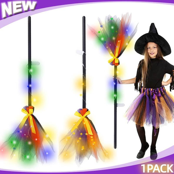 Halloween Light Up Witch Broom Halloween Dress Up Props For Kids ...