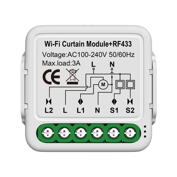 Tuya WIFI Intelligent Curtain Module Louver Switch Electric Motorized ...