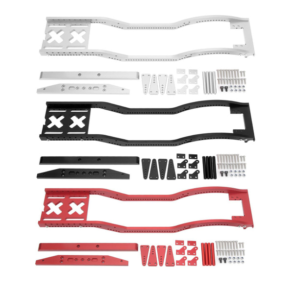 RC Car Chassis Frame, Aluminum Alloy Climbing Bike Frame Set with Front ...