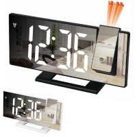 LED Digital Alarm Clock Projection Clock Projector Ceiling Clock with ...