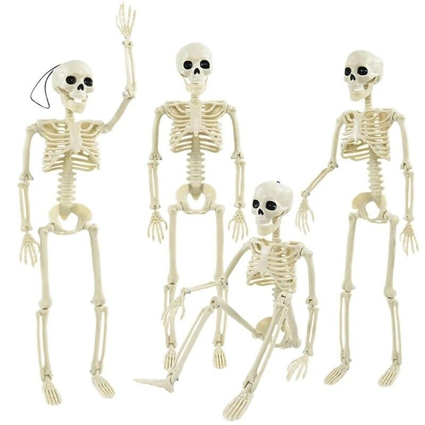 1/2/3/4pcs Posable Halloween Skeletons, 16"（40cm) Full Body Posable ...