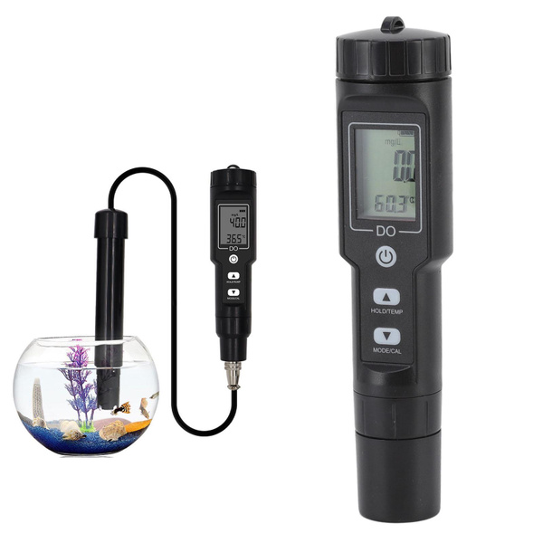 Dissolved Oxygen Meter Detachable Probe Digital Screen Display ...