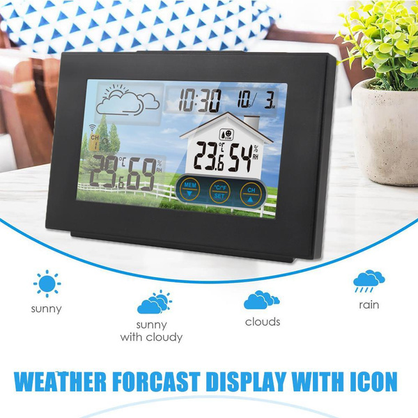 Wireless Weather Station Forecaster Indoor Outdoor Thermometer ...
