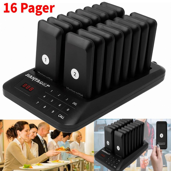 Restaurant Pager System, 16 Touch Screen Restaurant Waiting Buzzers ...