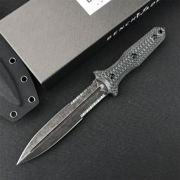 Double Blade Outdoor Tactical Dagger Fixed Survival Hunting Combat ...