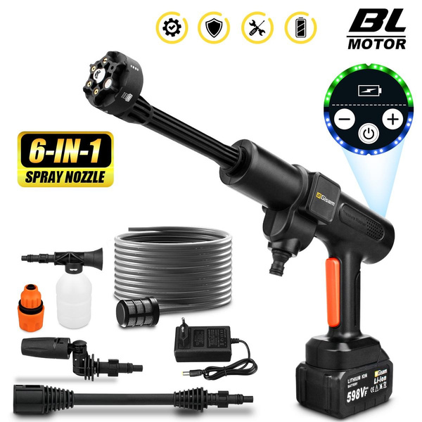 Power Pressure Washer Handheld Washer 6 In 1 Nozzle Rotating Nozzle ...