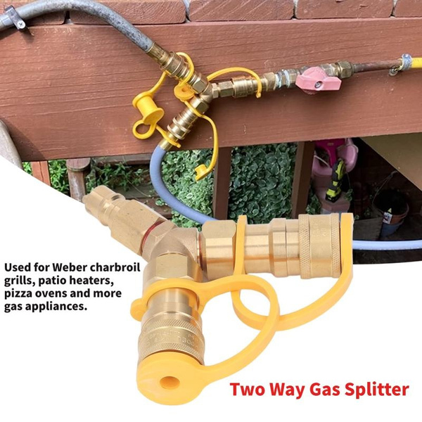 3/8 Inch Y-Splitter Natural Gas Quick Connect Adapter Suitable for ...