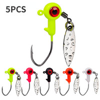 5pcs Fishhooks 1.4g 1.6g 3g Exposed Barbed Hook Soft Lure Hooks with ...