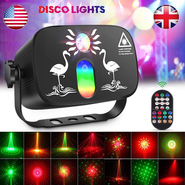 LED RGB + RG Laser Stage Light with Remote Control 480 Pattern ...