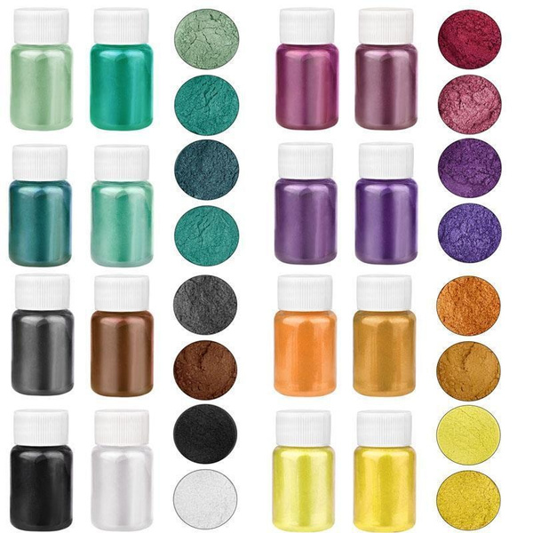 4 Colors/Sets Pearl Powder Epoxy Resin Pigment Filler Colorant Dye DIY ...