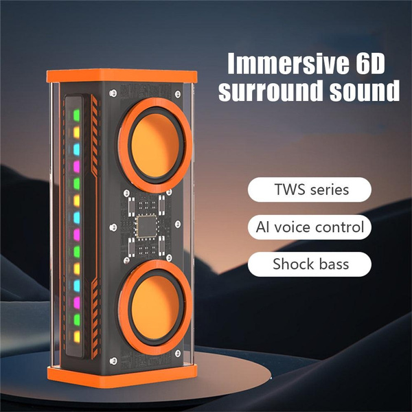 Transparent Mecha Bluetooth Speaker RGB Sound and Light Rhythm ...