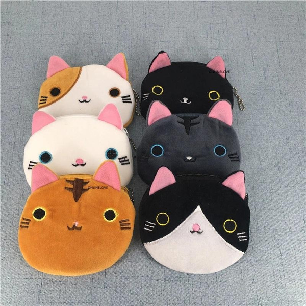 New Woman Coin Change Purse Fashion Tide Big Face Small Tail Cat Cat ...