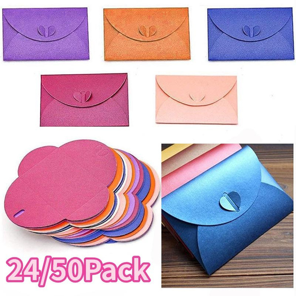 24/50Pack Mini Gift Card Envelope Cute Envelopes Small Gift Card ...