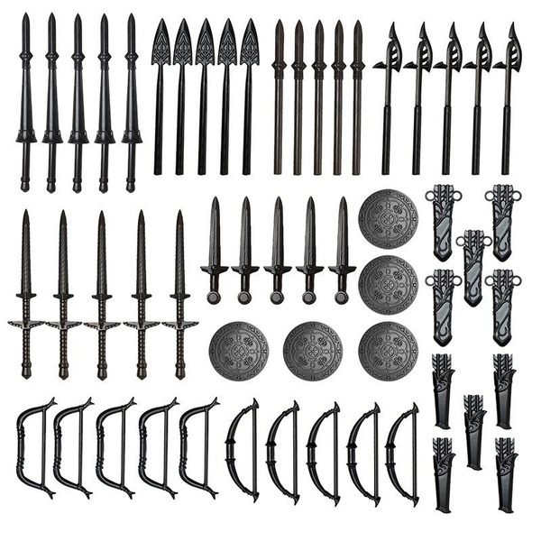 Medieval Weapons Kit Middle Age Military Figure Knights Helmet Armor ...