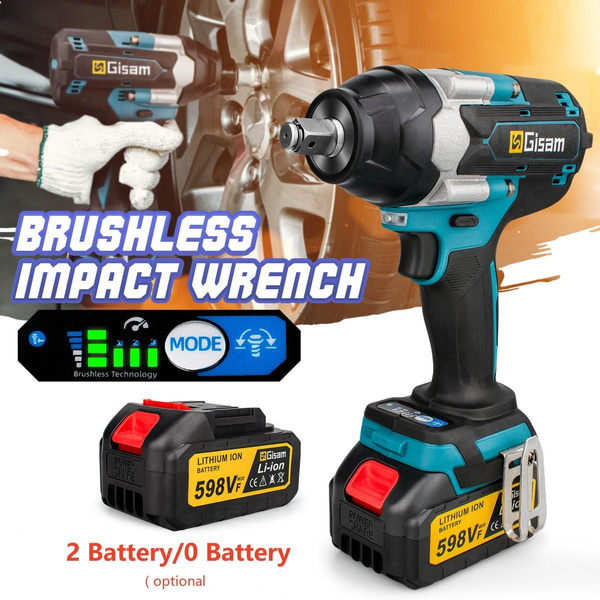 Professional Brushless Electric Impact Wrench 1/2 Inch Cordless ...