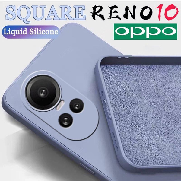 Straight Edge Liquid Silicone Soft Casing Case for OPPO Reno 10 Pro+ ...