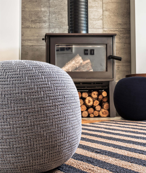 Fluffy Knit Pouf Gray 8007 | Wish