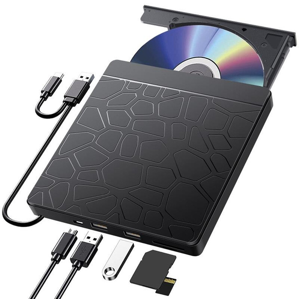 External CD/DVD Drive for Laptop, USB 3.0 Ultra-Slim Portable DVD ...