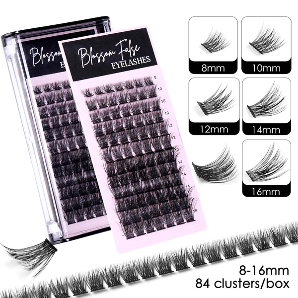 False Bundles Eyelashes Individual Clusters Lash Extensions Faux Mink ...