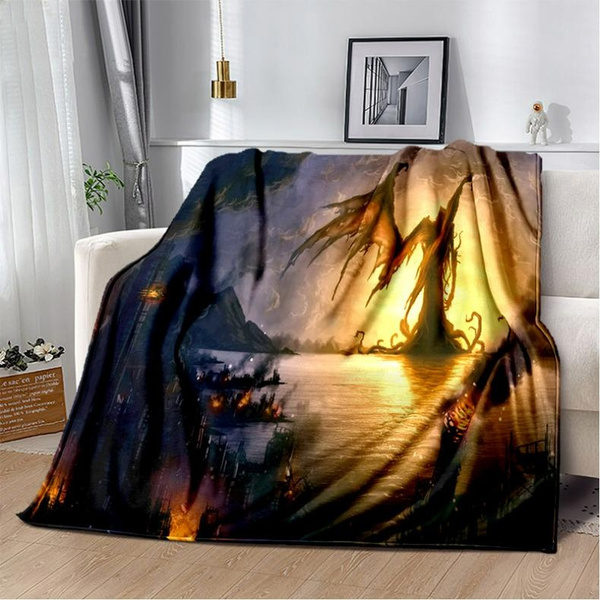 Stay Warm with this Cthulhu Art Blanket for Horror Fans | Wish