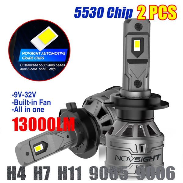 Novsight H7 Car LED Headlights H4 H11 9005 9006 Auto Bulb 60W 13000LM ...